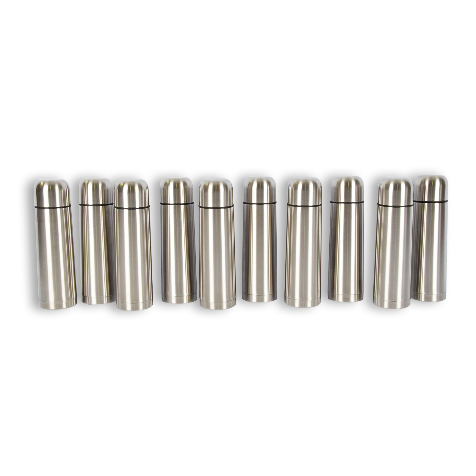 10x | Thermos flask | Insulated bottle | silver | 750ml | Stainless st ...