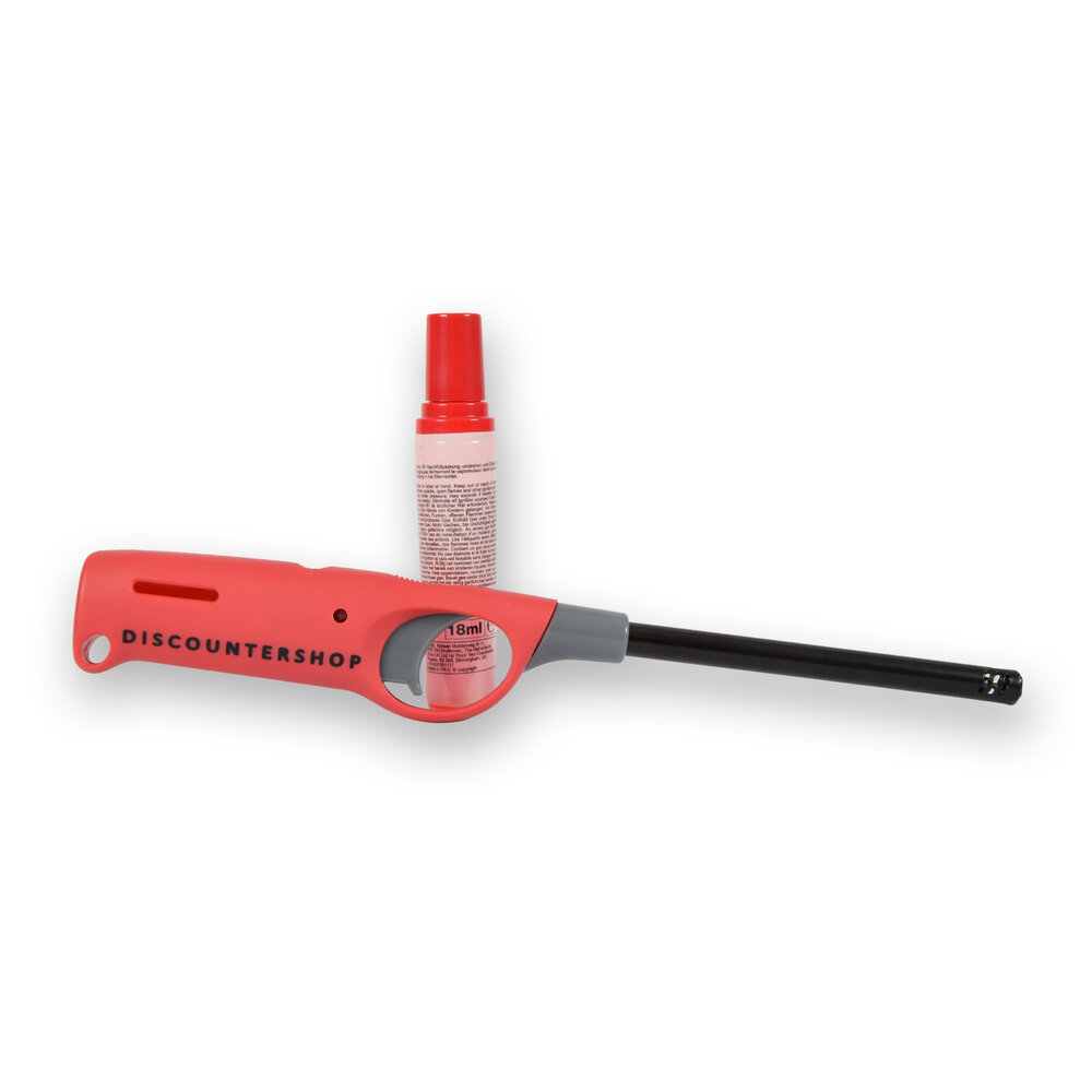 3x Refillable BBQ Lighter Set Red | Discount shop - Discountershop.nl