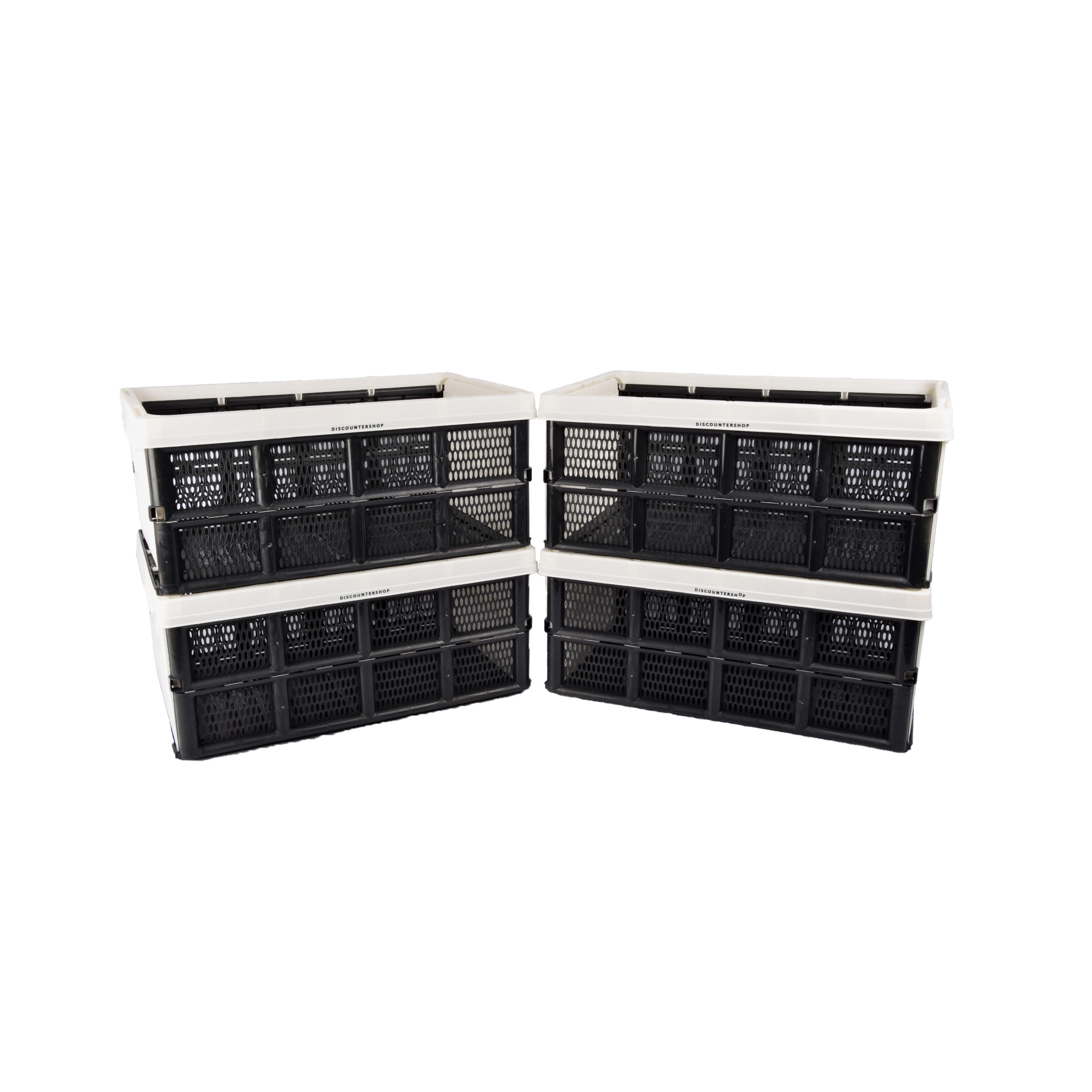 Reinventing Main Storage: 32L White Foldable Folding Crate - Discountershop.nl