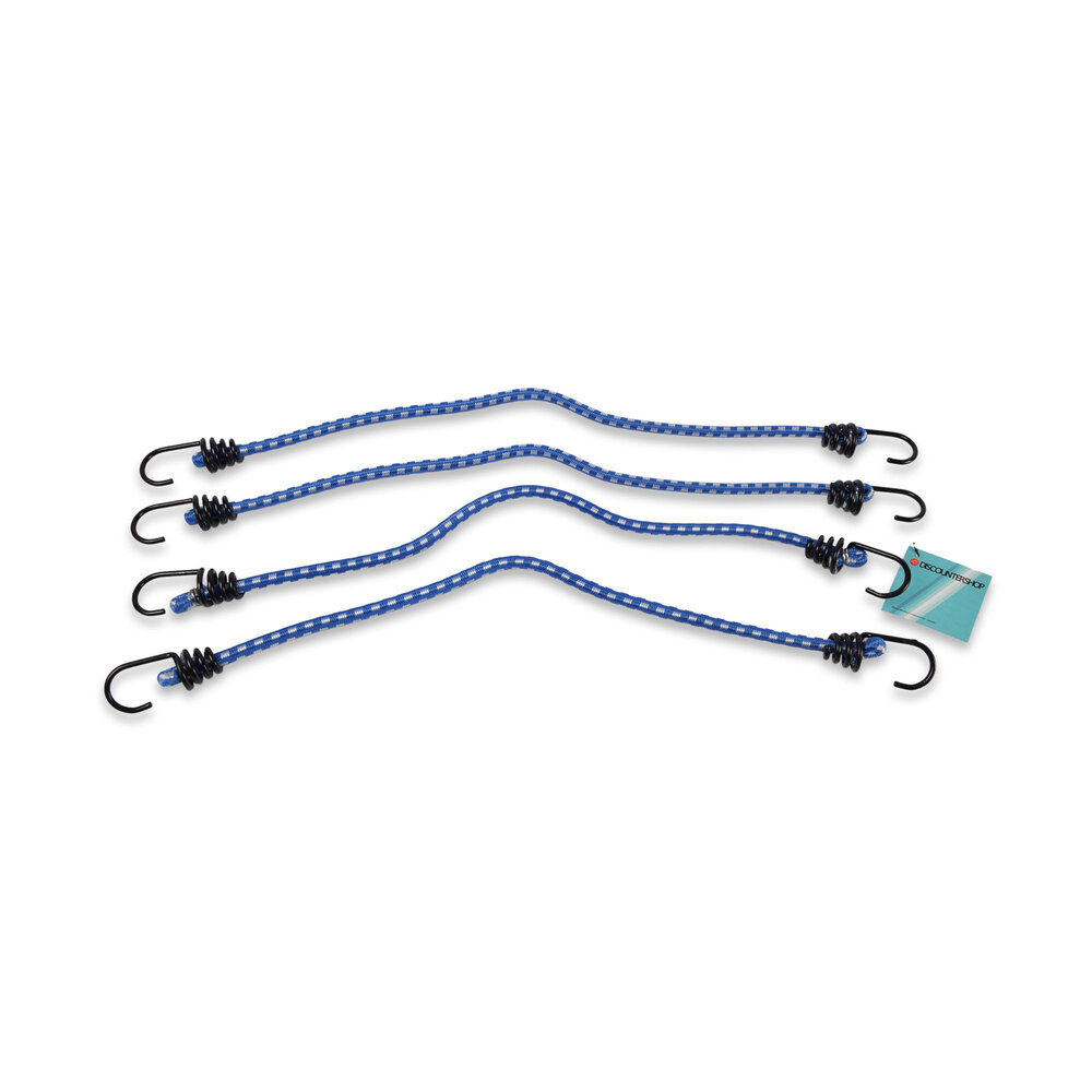 4 stuks Duurzame Blauwe Snelbinder van Staal en Elastiek - Maximale We ...