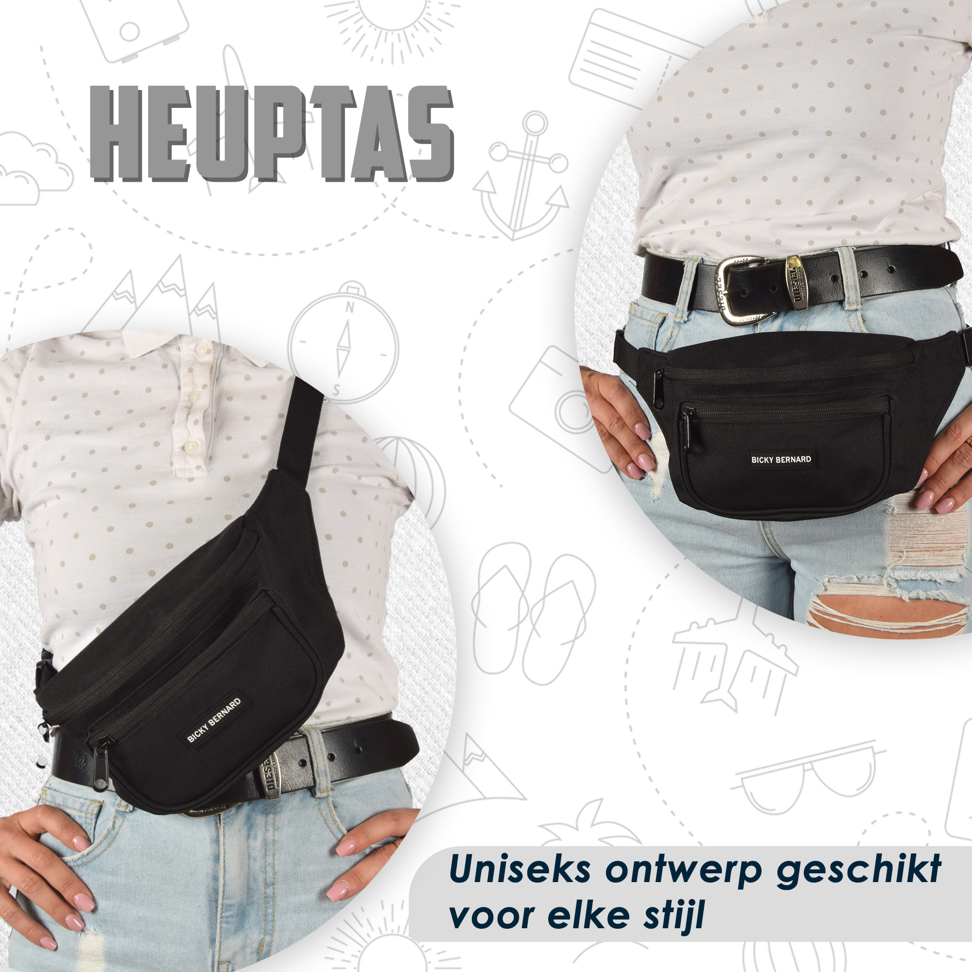Draag met Vertrouwen | Waterdichte Heuptas | Fanny Pack - Discountershop.nl