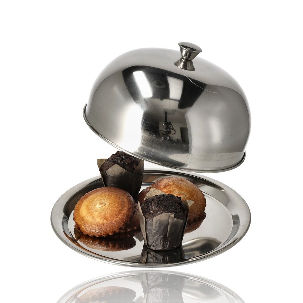 Elegante Zilveren Stolp met Onderbord – Discountershop - Discountershop.nl