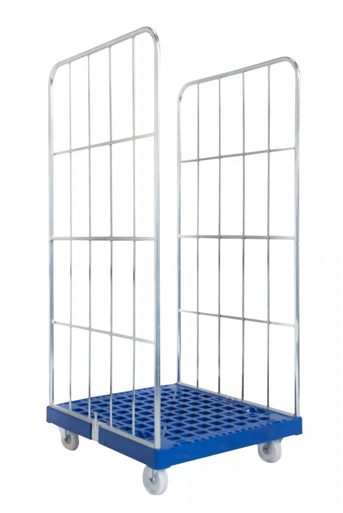 Roll Container 2 Sided - Blue Plastic Base | Rotomshop.co.uk