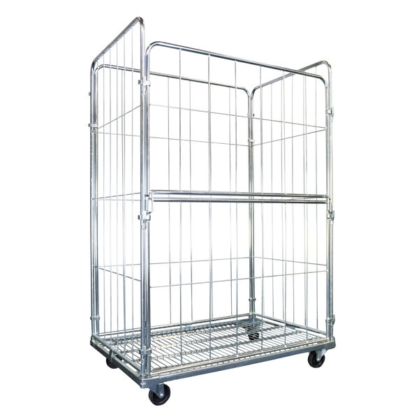 Steel Laundry Roll Cage Container - 1200x800x1800mm - Folding Gate ...