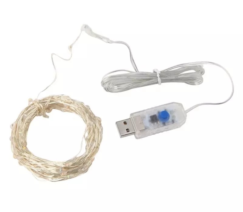 Lichtdraad Kerstverlichting 30 Meter - USB - Paars - Voor Buiten ...