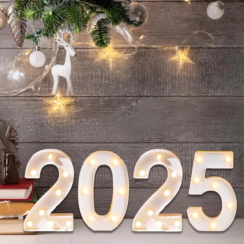 Lichtgevende Cijfers 2025 - Wit - LED - Ledtohave