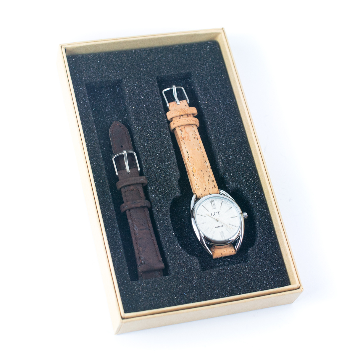Kurk horloge - Quartz - LCT Naturel / Bruin - Kurk24