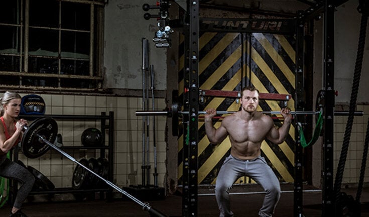 Platinum Hex Rubber Dumbbell, 2,5 - 30 kg set + Dumbbell Rack - Tunturi ...