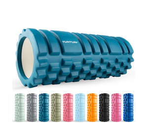 Yoga Foam Grid Roller - Fitness Roller - Petrol blue - 33 cm - Tunturi ...