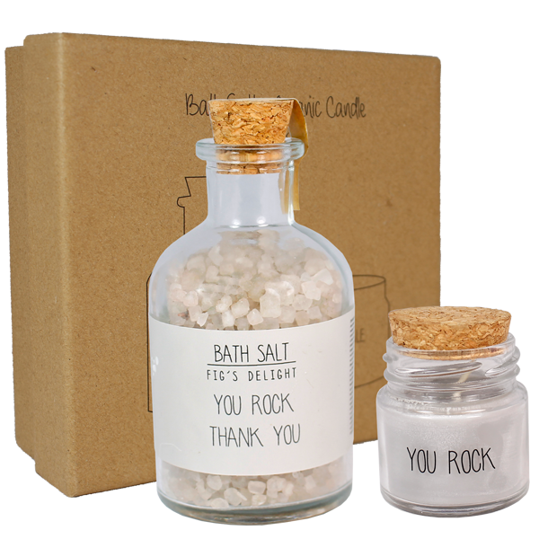 bath salt giftbox - organic bath salt with fig scent - You Rock - My ...