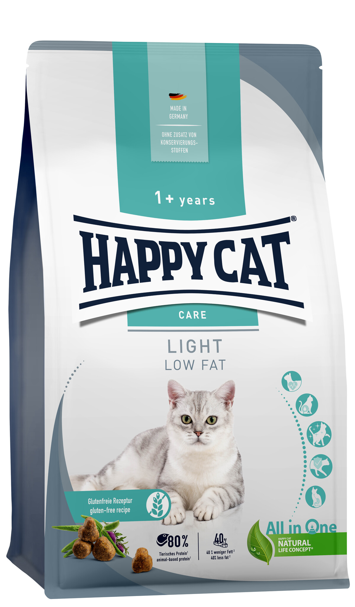 Happy Cat - Sensitive Light Kattenvoer 10kg – Adult | Poezenbazen ...