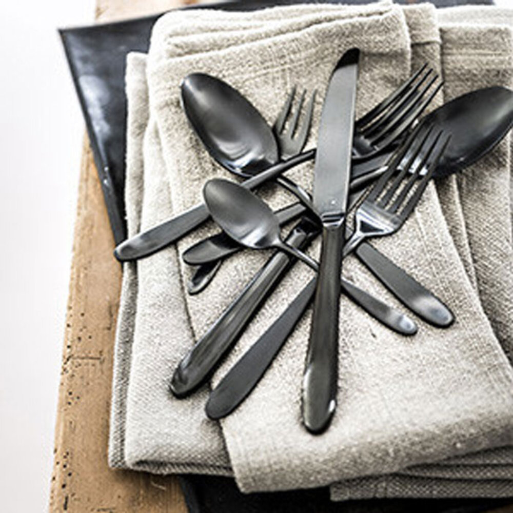 VT Wonen Bestekset Metaal Mat Zwart 18-delig - Melting Pot Amsterdam