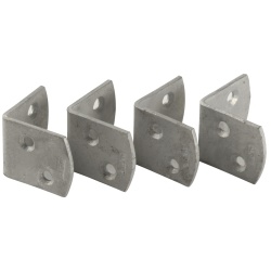4x galvanized fastening brackets 35x35x30mm | Vinuovo