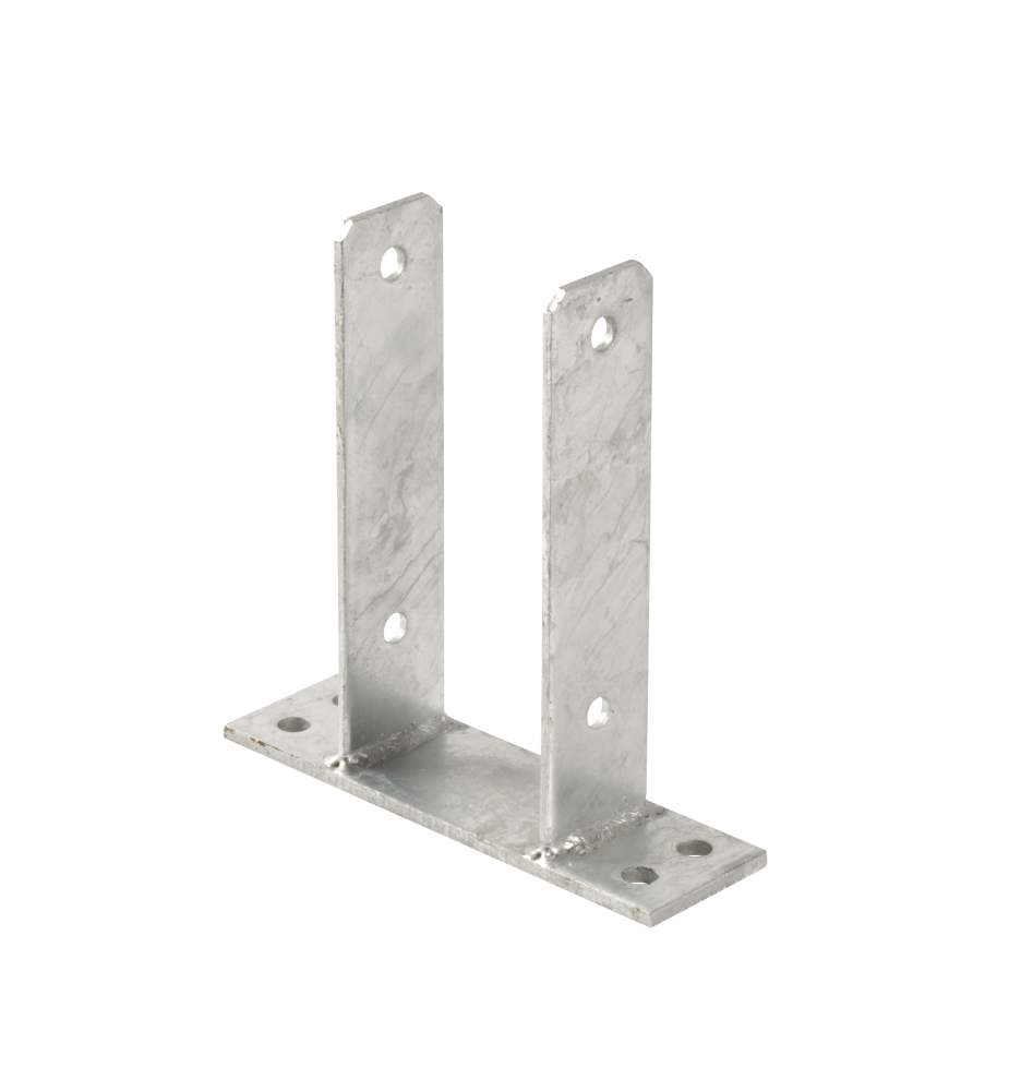 Steel Pole Base - for 9x9cm poles - wood or concrete mounting - PLUS