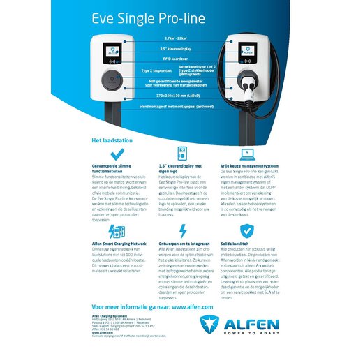 Alfen Pro line Typ 2 Ladestation Mit Steckdose 32A 3 Phasen Alfen Pro line Typ 2 Ladestation Mit Steckdose 32A 3 Phasen