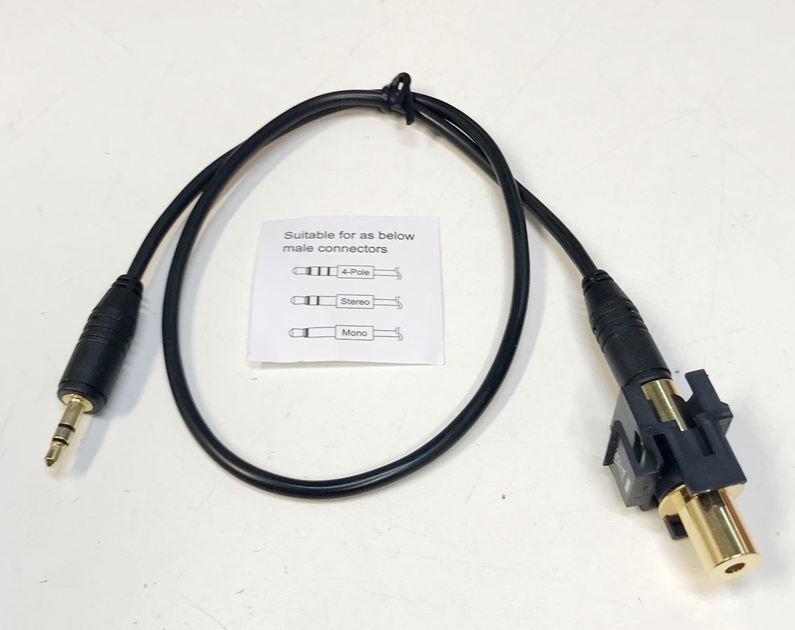 Audio Mini‑jack connector/insert met afneembare 50 cm audio kabel ...