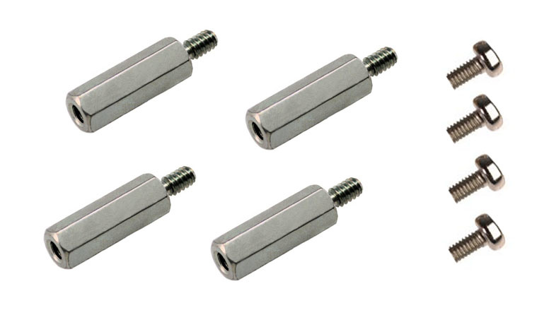 4 pcs stand-offs and screws to fit the Raspberry Pi POE Hat - MyElectronics