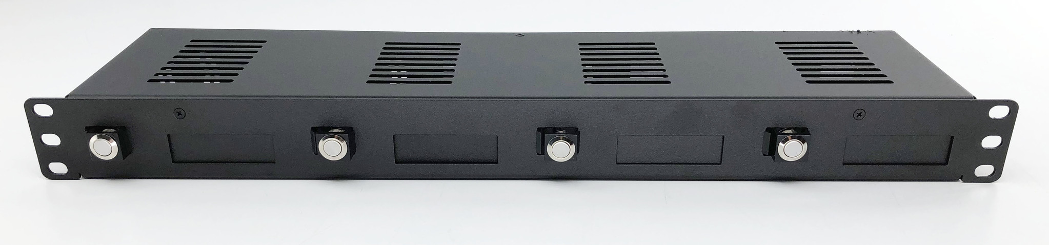 Snap-in momentary push button switch for 19 inch rack mounts ...