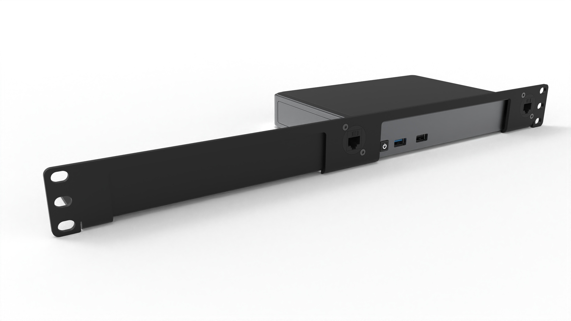 19 inch rack mount for 1-2 Intel NUC Fort Beach - MyElectronics