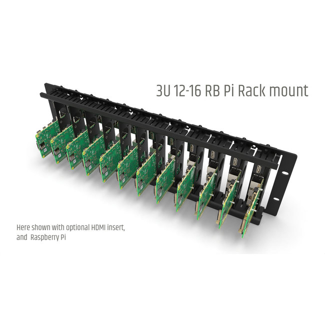 19 inch rack mount 3U for 12-16x RASPBERRY Pi - Pi FRONT REMOVABLE ...