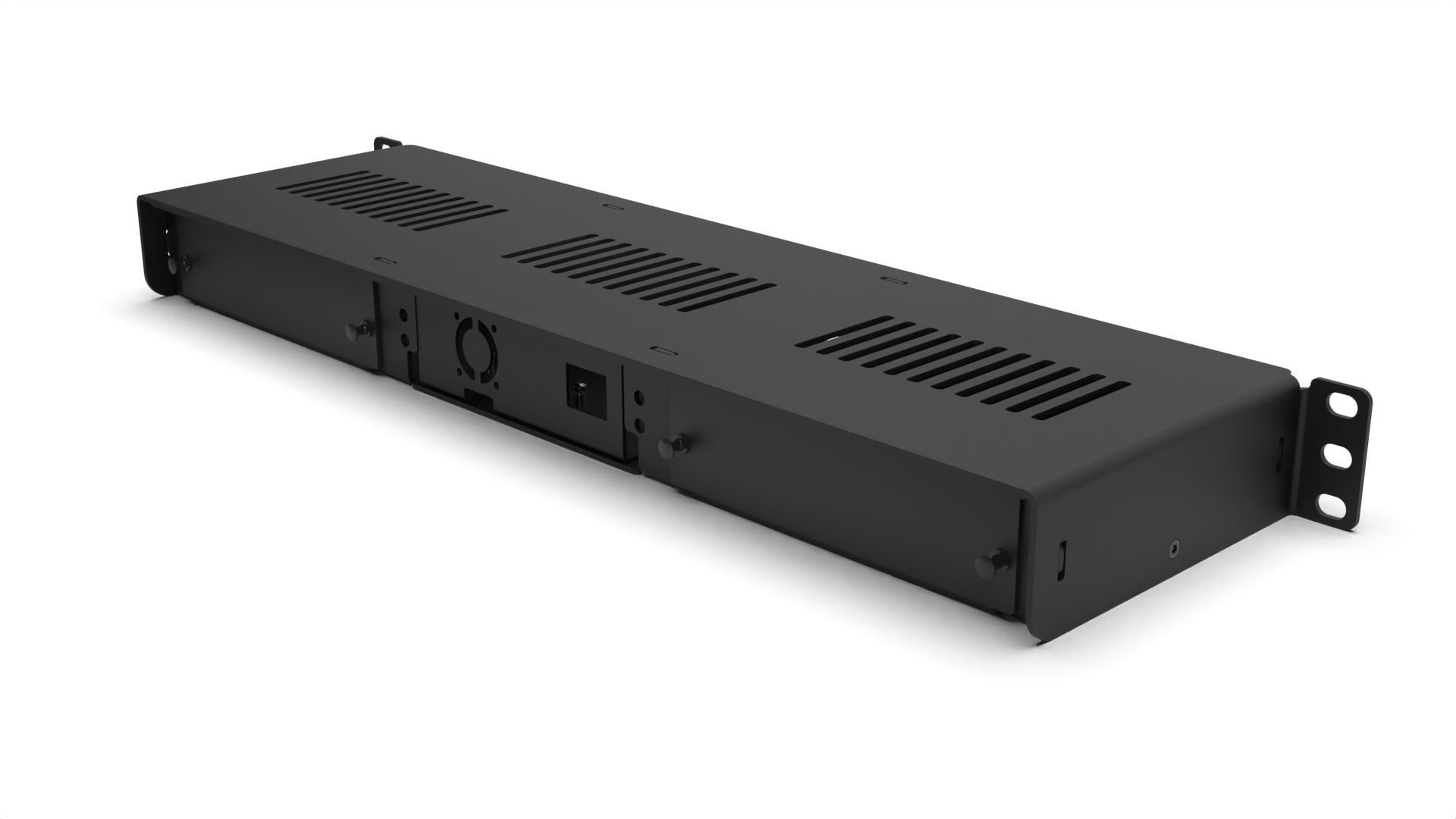 1U rack mount Pro Enclosed Raspberry Pi - FRONT REMOVABLE - MyElectronics