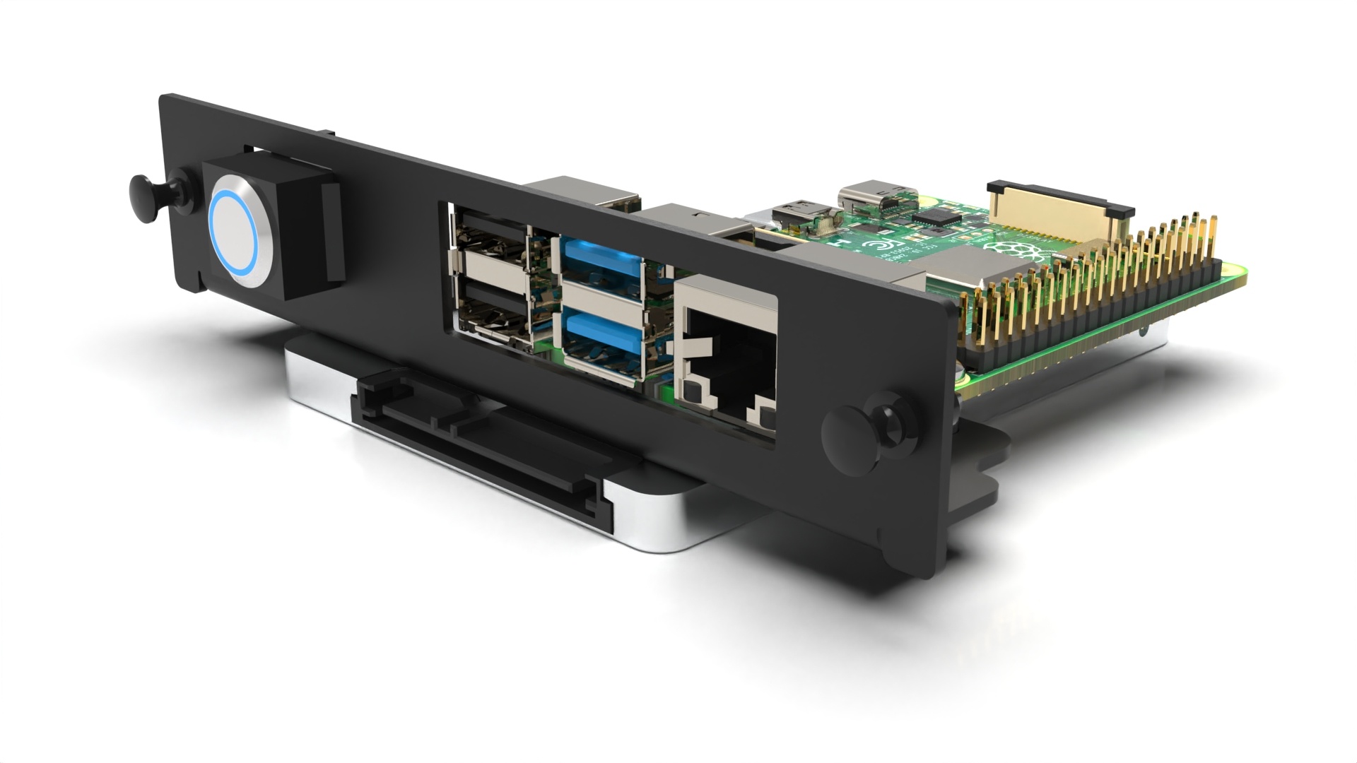 Raspberry Pi + SSD tray for Pro Enclosed - FRONT REMOVABLE - MyElectronics