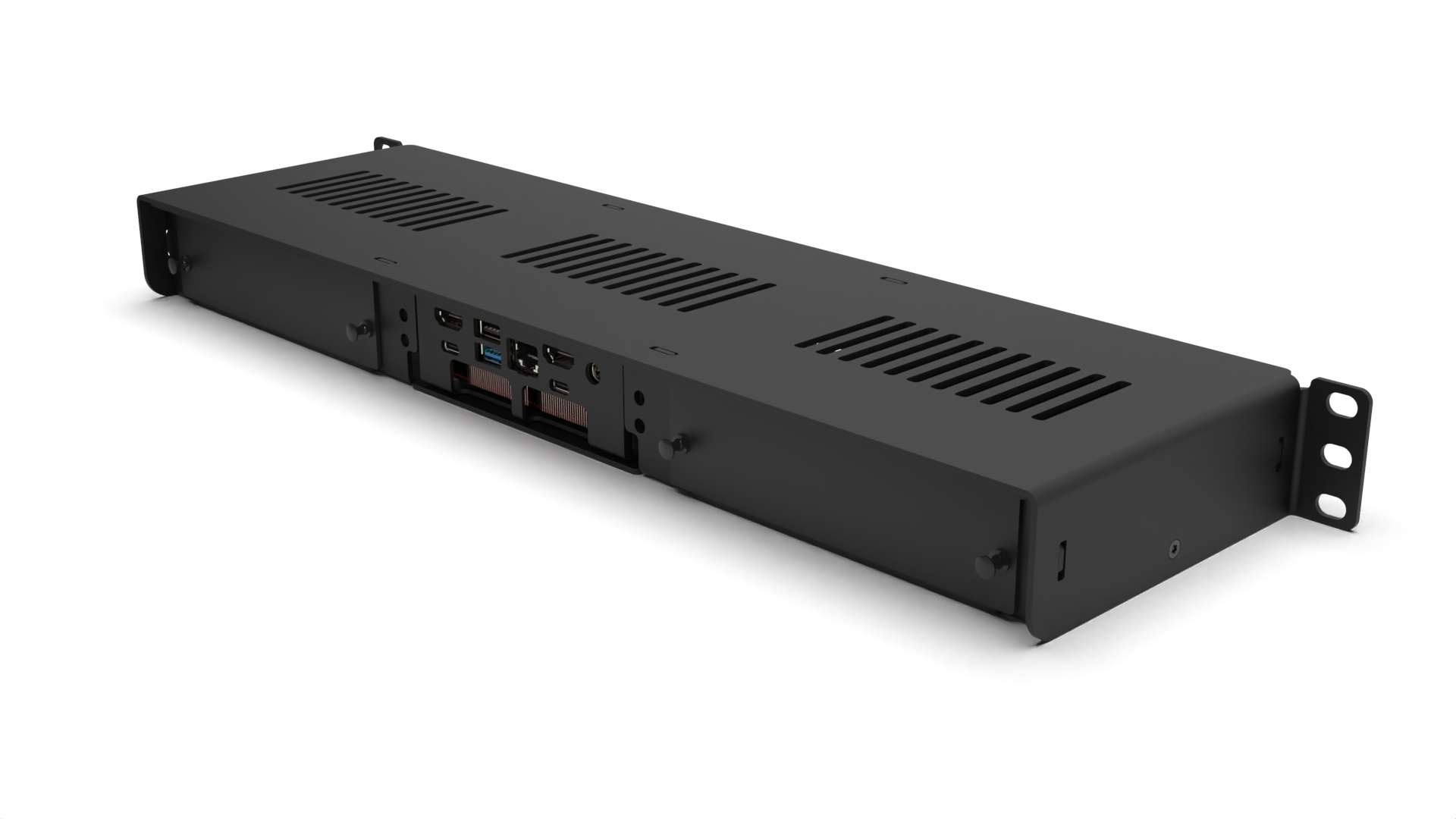 1U rack mount Pro Enclosed NUC11/12/13 Pro Board - FRONT REMOVABLE ...