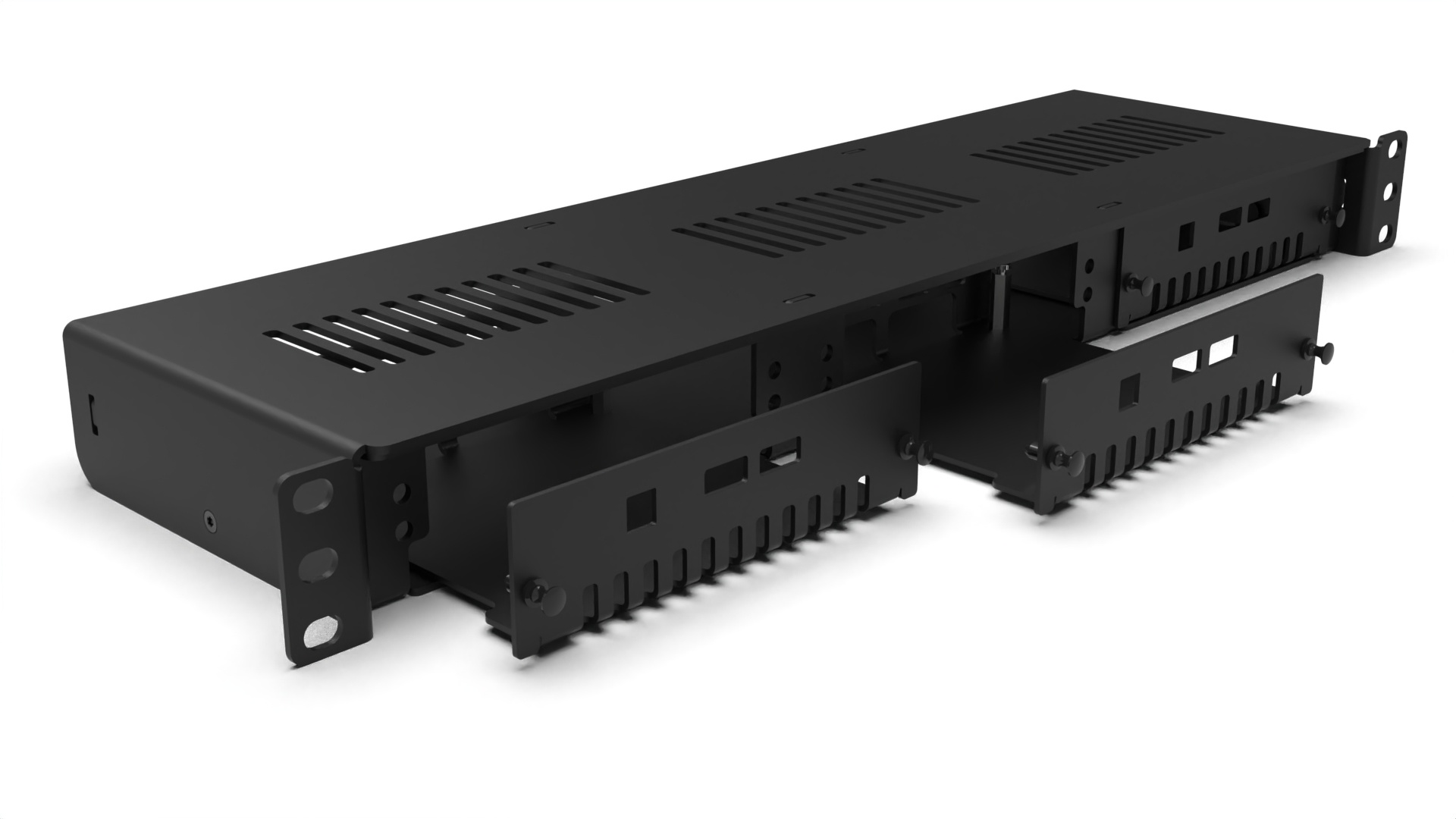 1U rack mount Pro Enclosed 3x NUC11/12/13 Pro Board - FRONT REMOVABLE ...