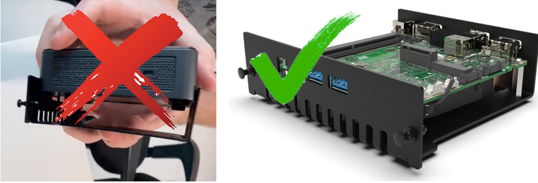 1U rack mount Pro Enclosed 3x NUC11/12/13 Pro Board - FRONT REMOVABLE ...