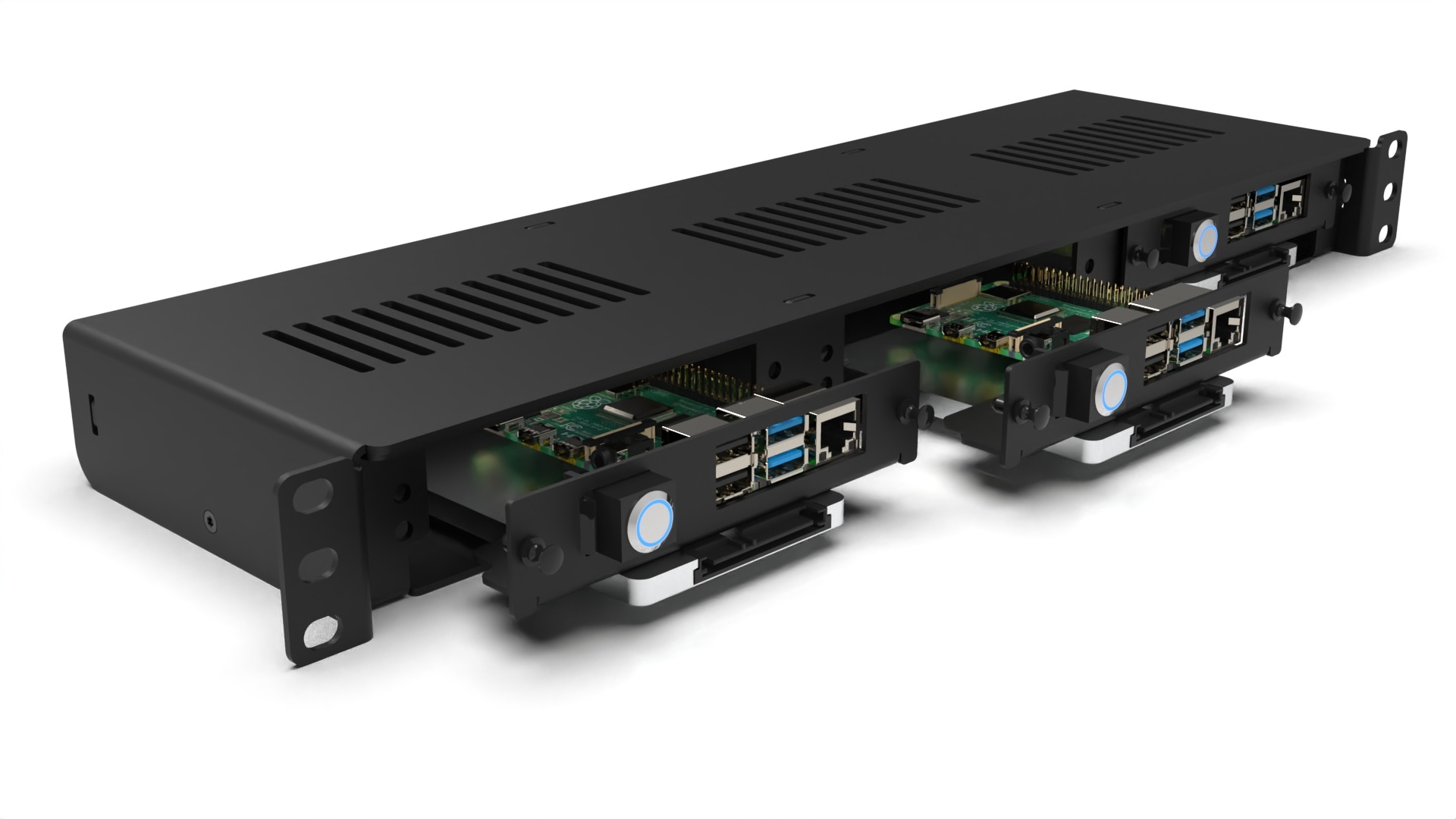 1U rack mount Pro Enclosed - FRONT REMOVABLE - MyElectronics