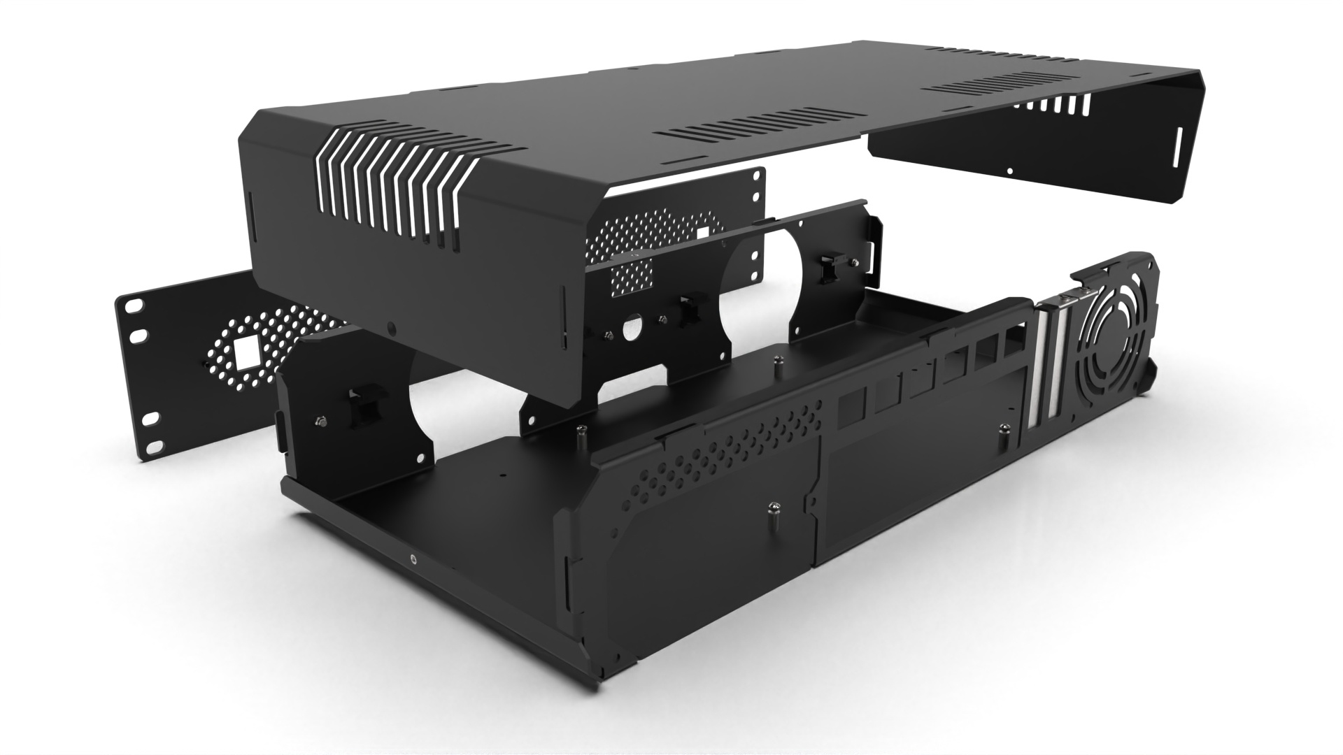 19 inch 2U mini-ITX case short depth - MyElectronics