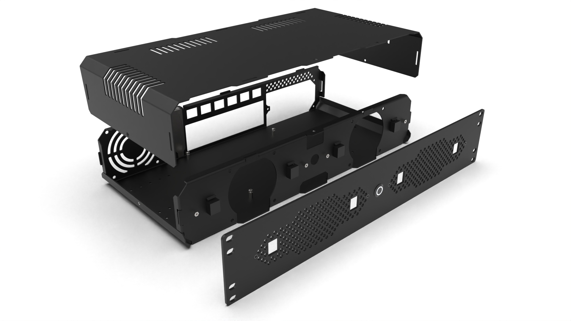 19 inch 2U mini-ITX case short depth - MyElectronics