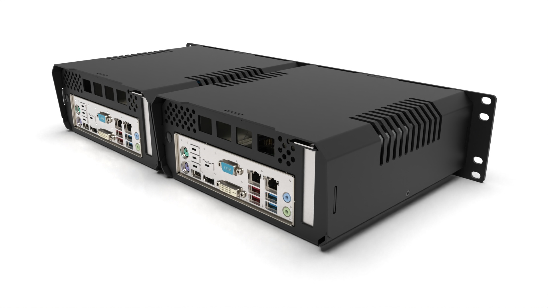 19 inch 2U mini-ITX case for Dual Mini-ITX short depth rack mountable ...