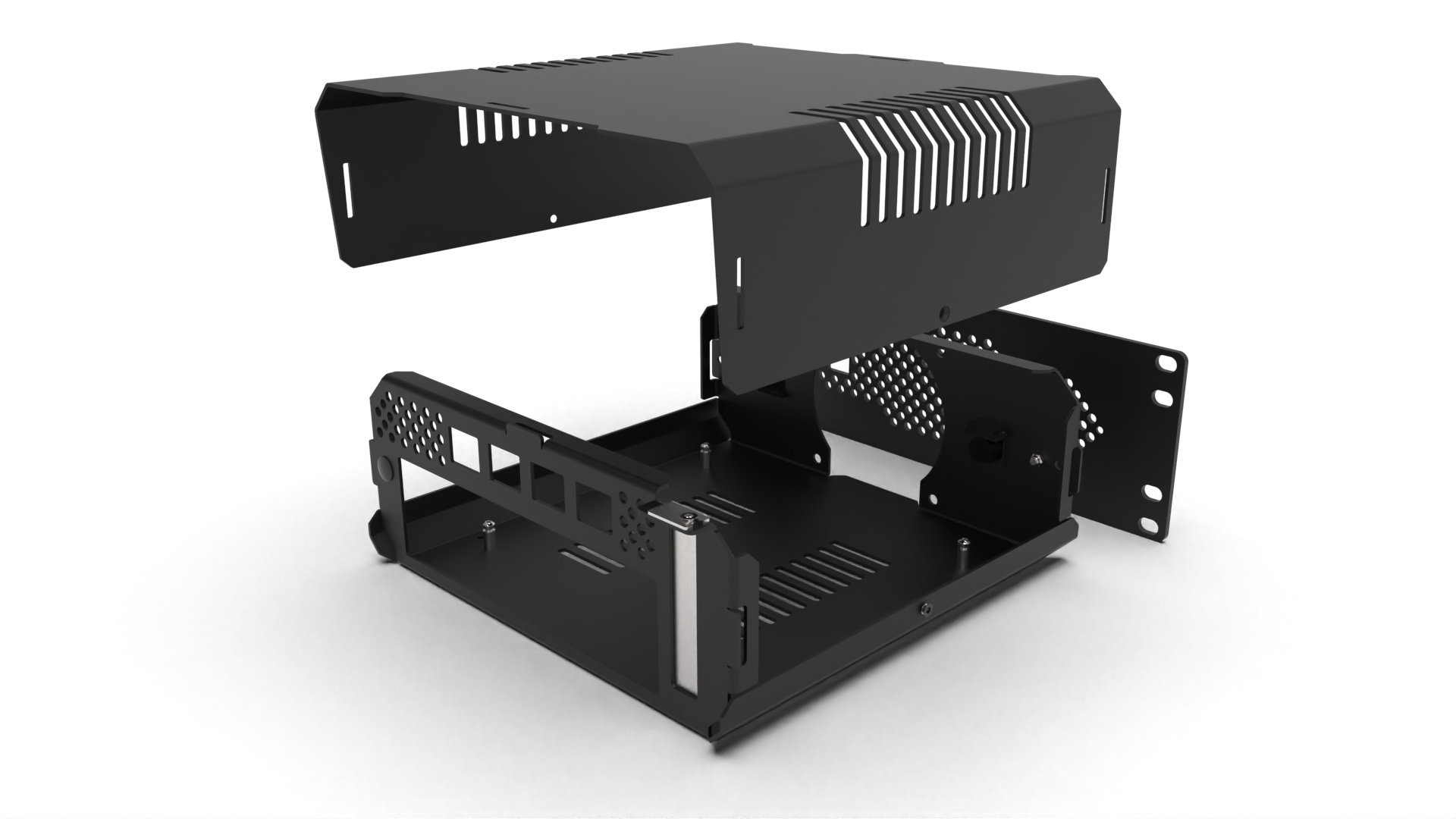 10 inch 2U Mini-ITX case, short depth and rack-mountable - MyElectronics