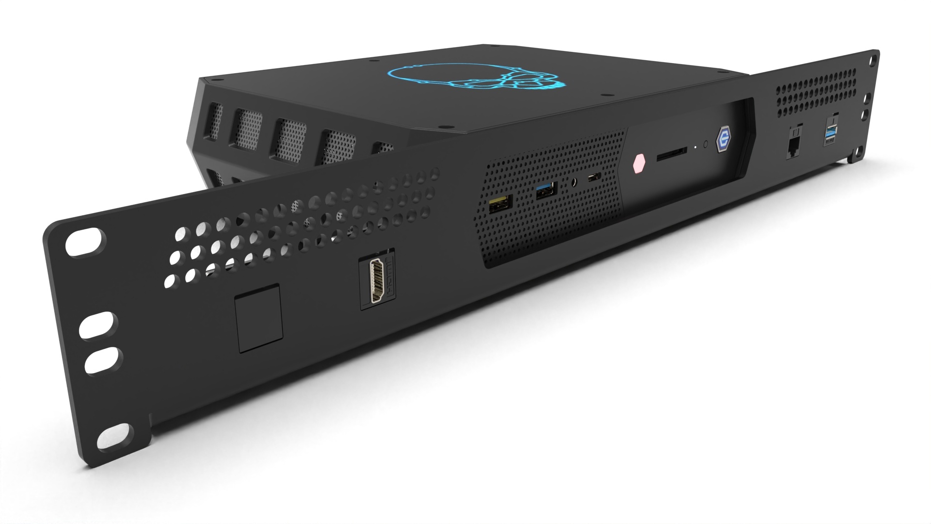 19 inch 1.5U NUC12 Enthusiast Rack mount for NUC12SNK - Serpent Canyon ...