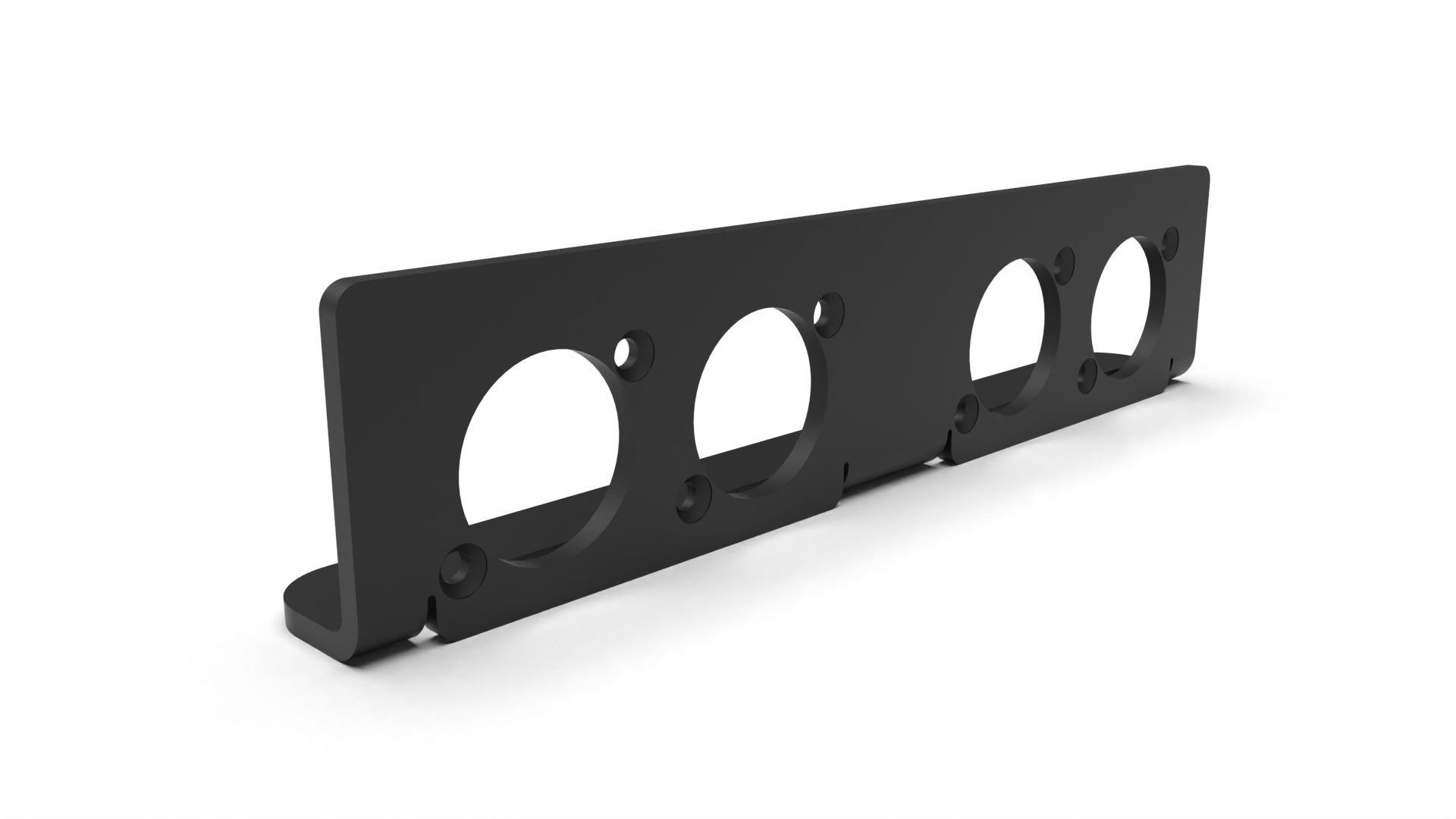 D-size connector panel for 4 connectors in MyElectronics rack mounts ...