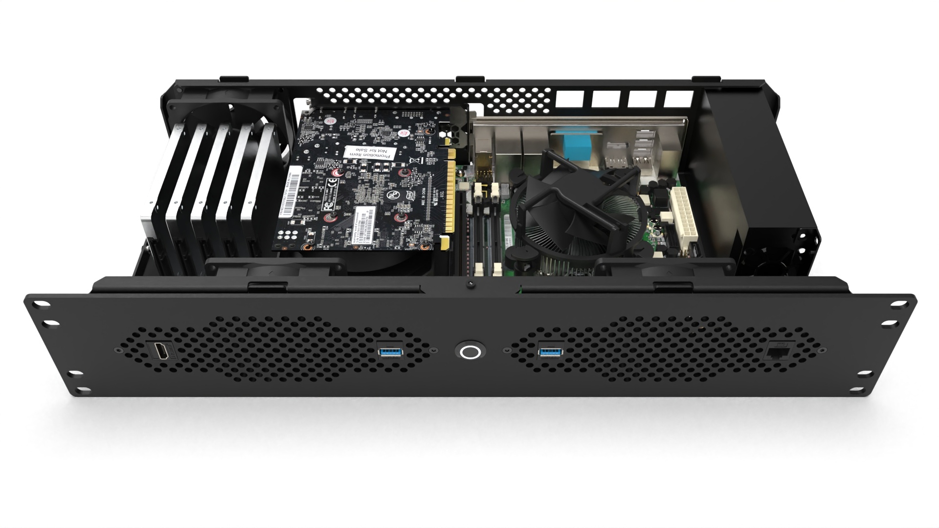 19 inch Mini-ITX Case 2U Short Depth Full PCI - MyElectronics