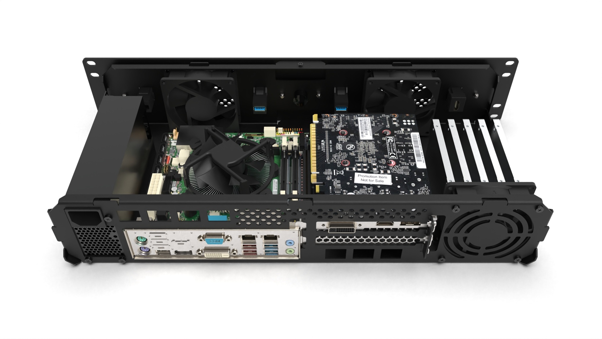 19 inch Mini-ITX Case 2U Short Depth Full PCI - MyElectronics