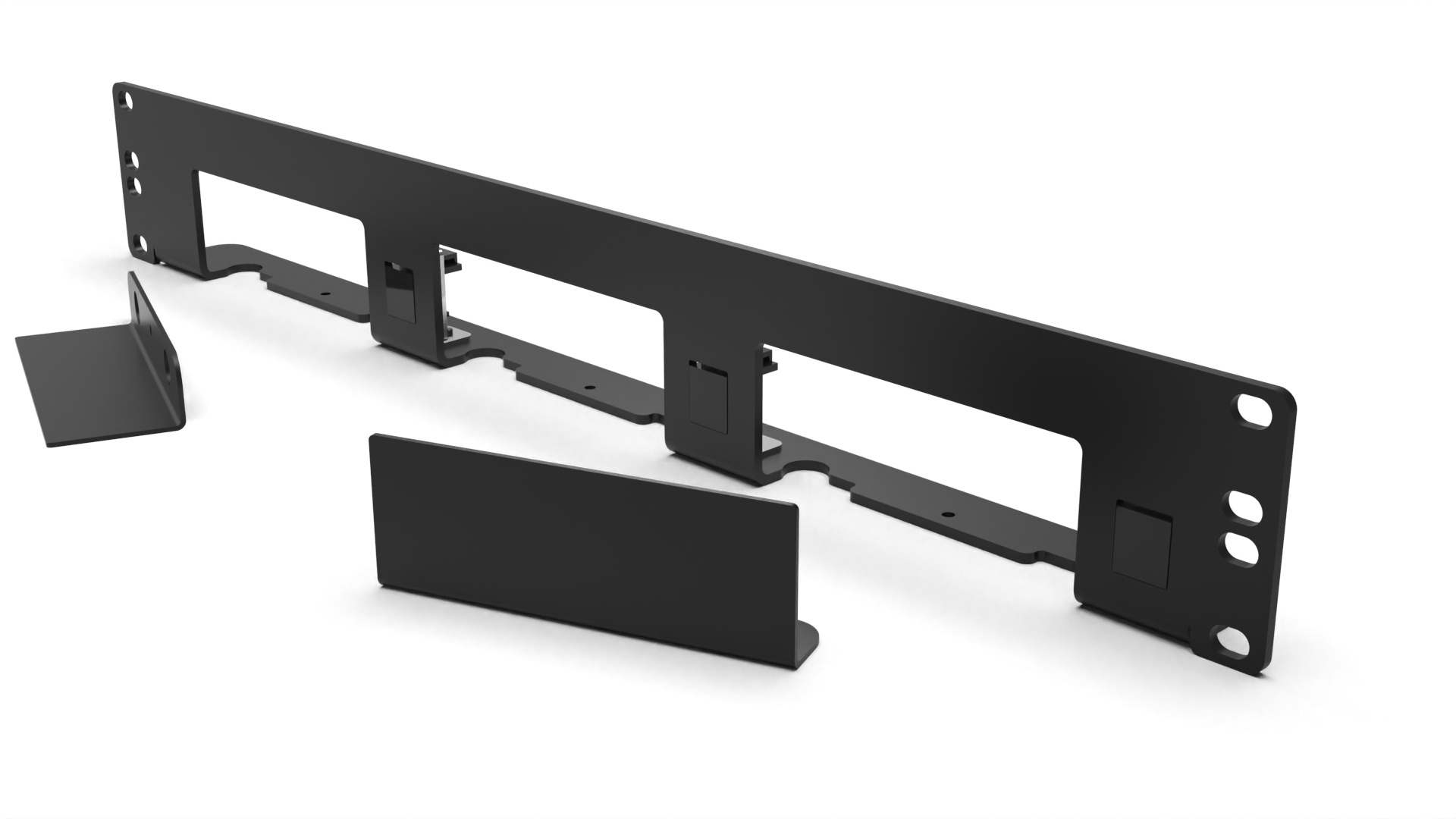 19 inch 1.5U RackMount kit voor 1-3 NUC's including 2x blind cover ...