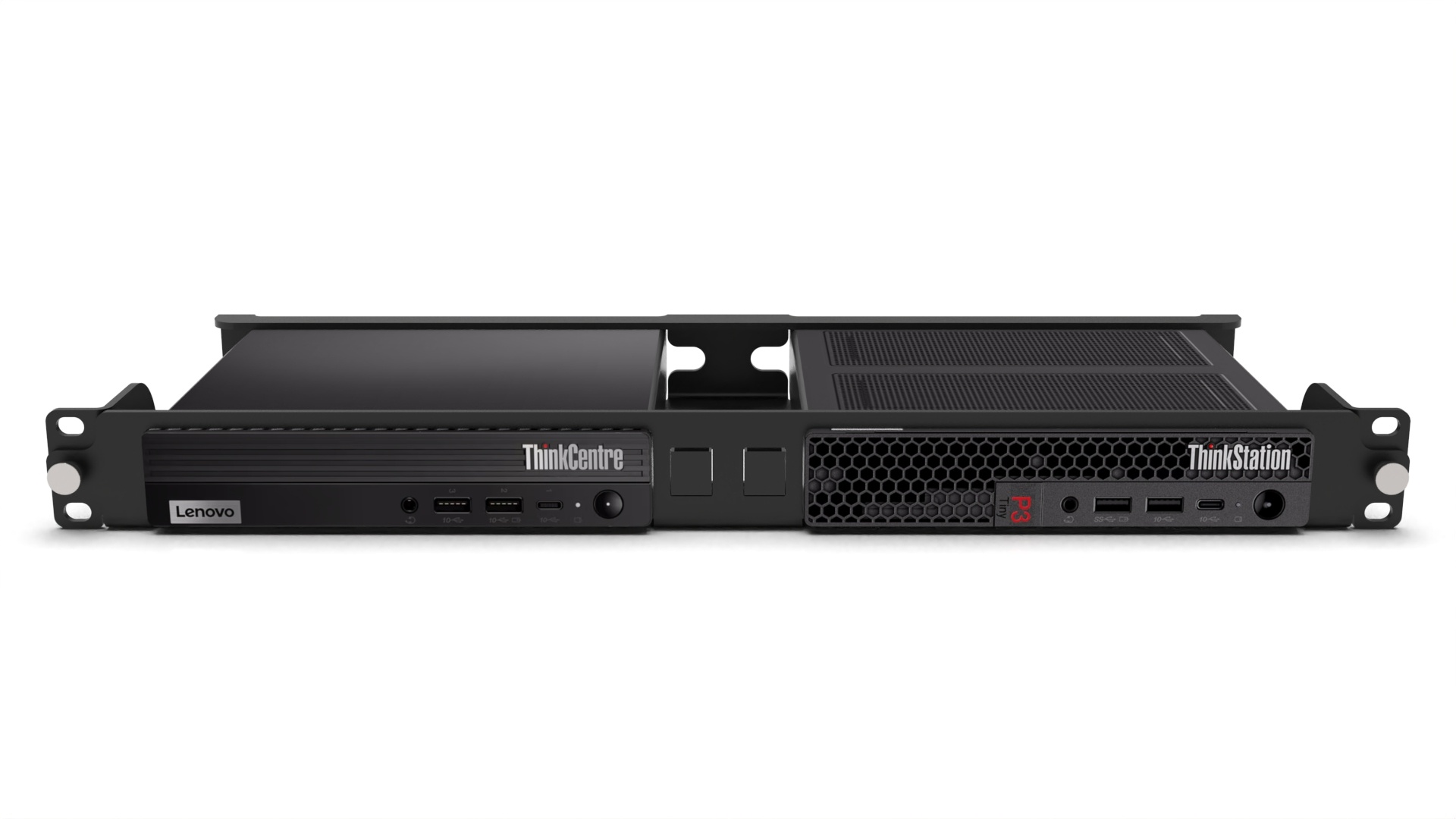 1U 19 inch rack mount for 2x Lenovo Tiny - MyElectronics