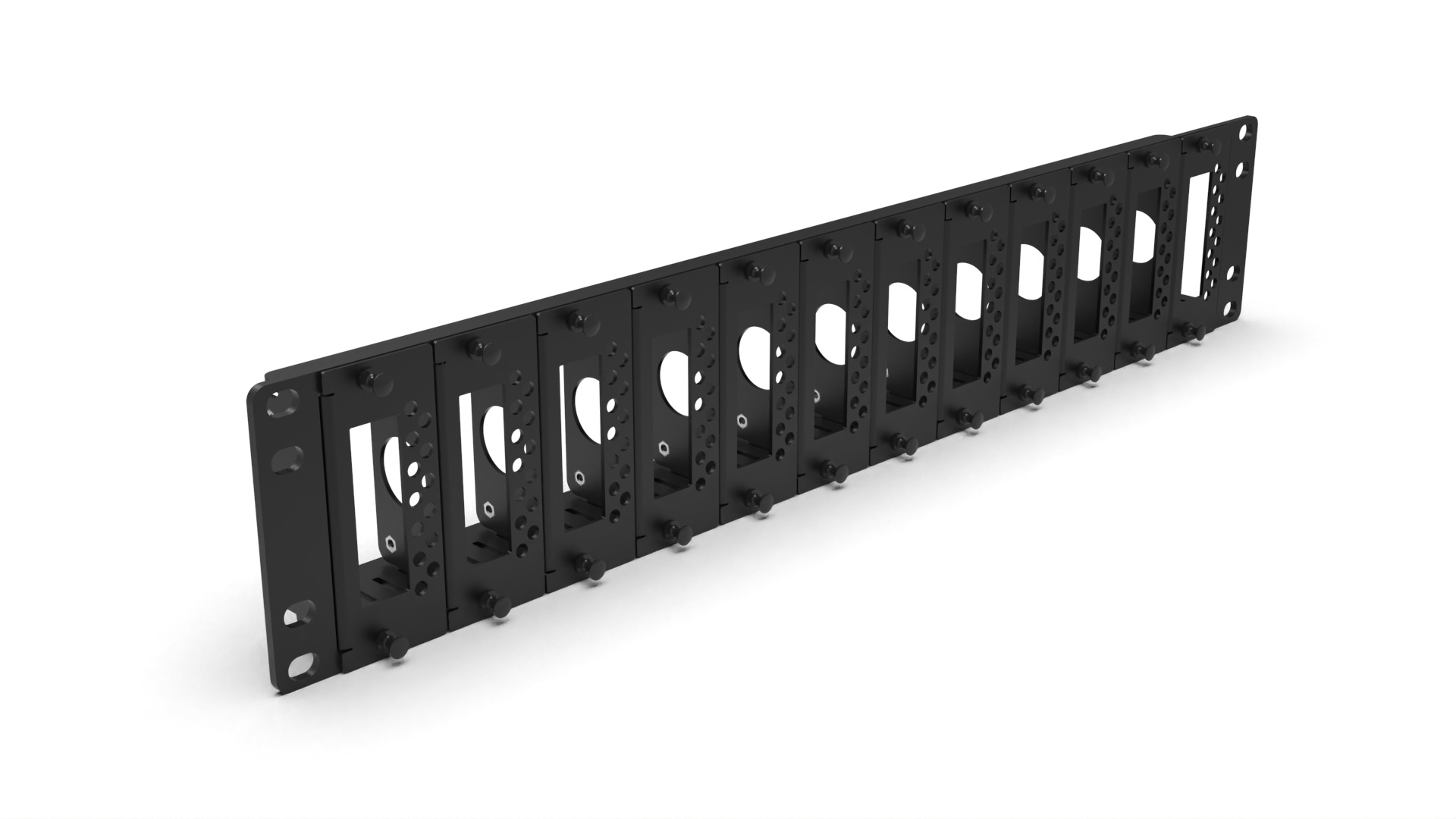 19 inch rack mount 2U for 12x RASPBERRY Pi - each Pi FRONT REMOVABLE! - MyElectronics