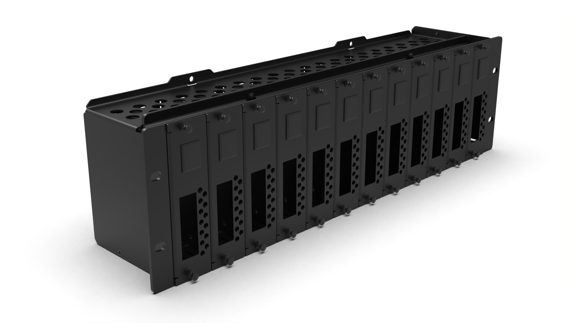 19 inch rack mount 3U Pro Enclosed for 12x RASPBERRY Pi - FRONT REMOV ...