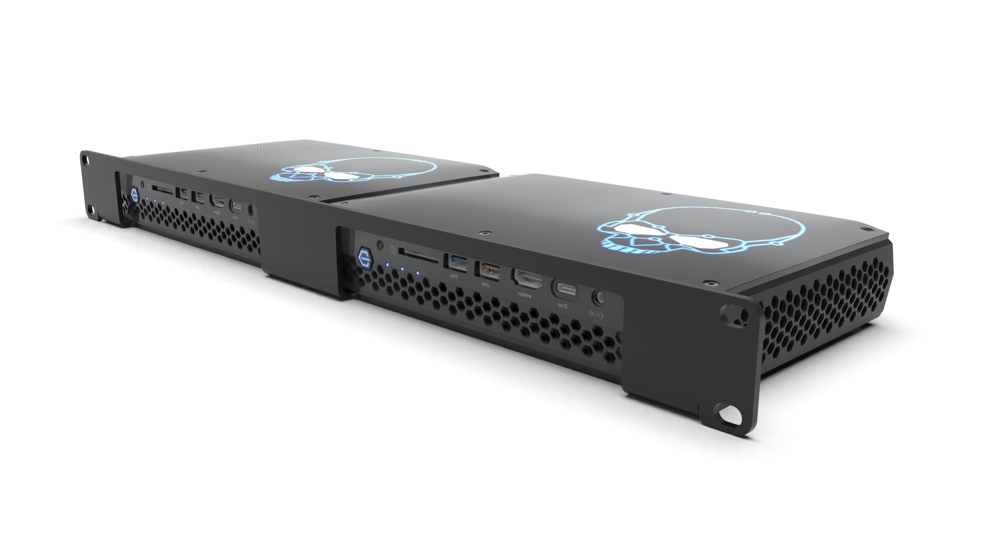 Hades Canyon NUC 1U 19inch Rackmount for 1-2 Nucs NUC8i7HNK / NUC8i7HVK ...