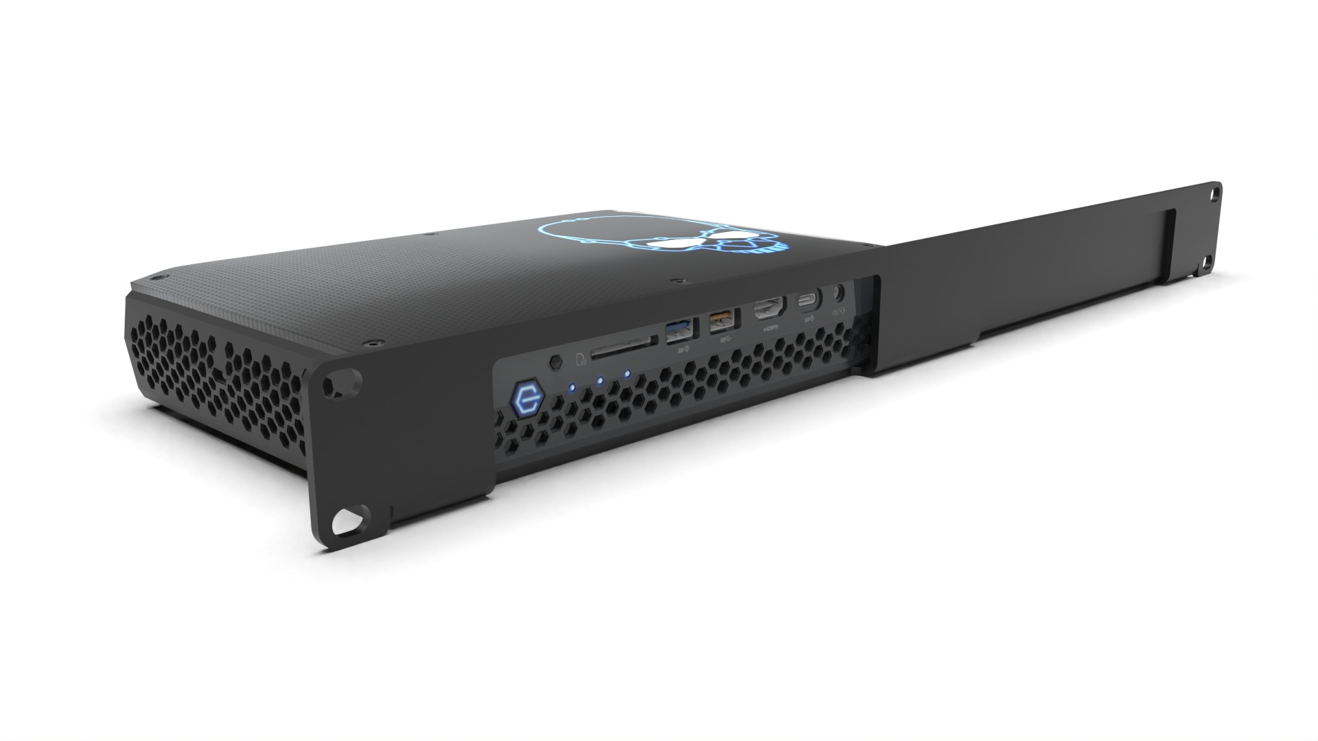 Hades Canyon NUC 1U 19inch Rackmount for 1-2 Nucs NUC8i7HNK / NUC8i7HVK ...
