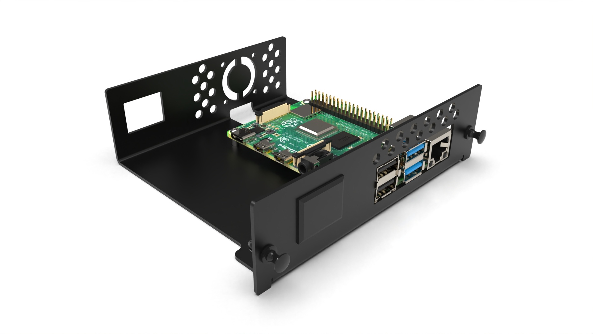 Raspberry Pi Tray Pro Enclosed - FRONT REMOVABLE - MyElectronics