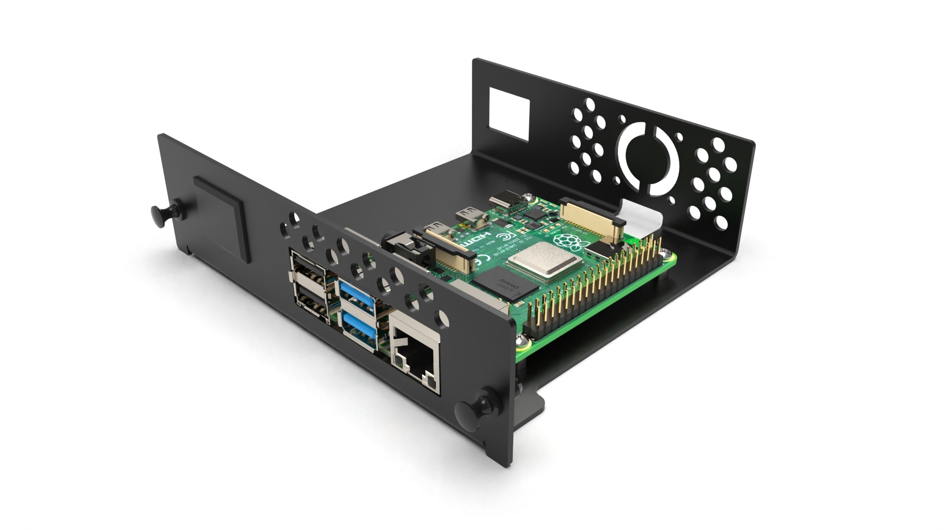 Raspberry Pi Tray Pro Enclosed - FRONT REMOVABLE - MyElectronics