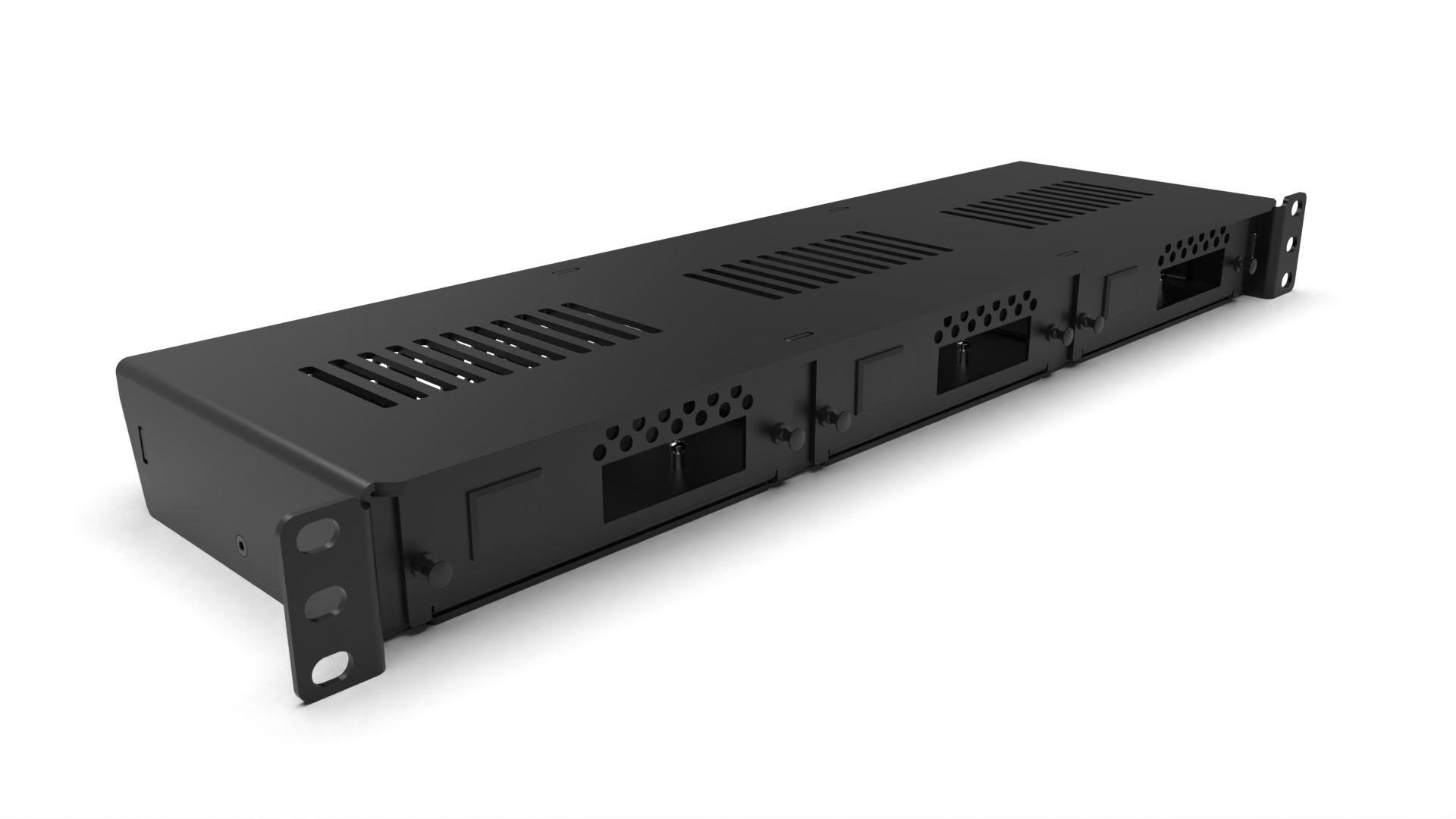 1U rack mount Pro Enclosed 3x Raspberry Pi - FRONT REMOVABLE ...