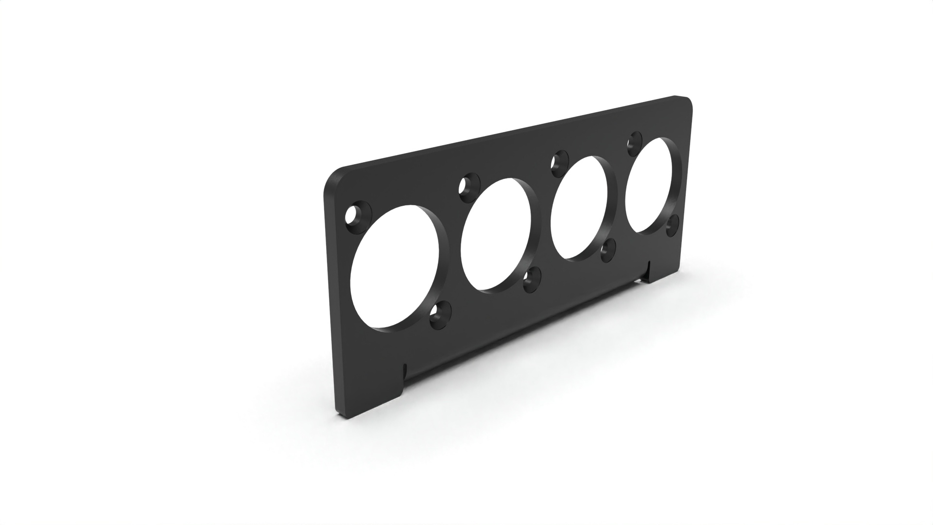 4x D-Size connector and I/O panel for 1.25U Mac mini 2024 rack mount ...