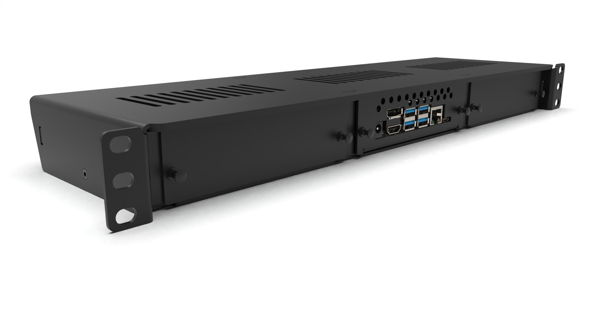 1U rack mount Pro Enclosed Jetson - FRONT REMOVABLE - MyElectronics