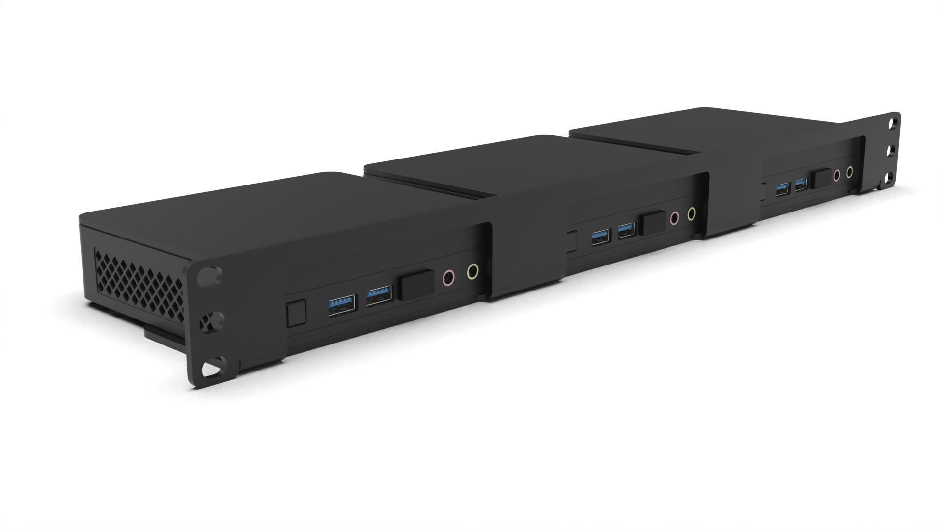 19-inch 1U rack mount for 1~3 NUC Essential/Pro/Pro+ - MyElectronics